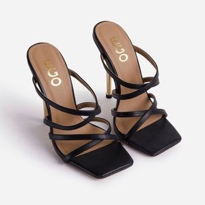 EGO | Shoes | Ego Black Strappy Heels | Poshmark
